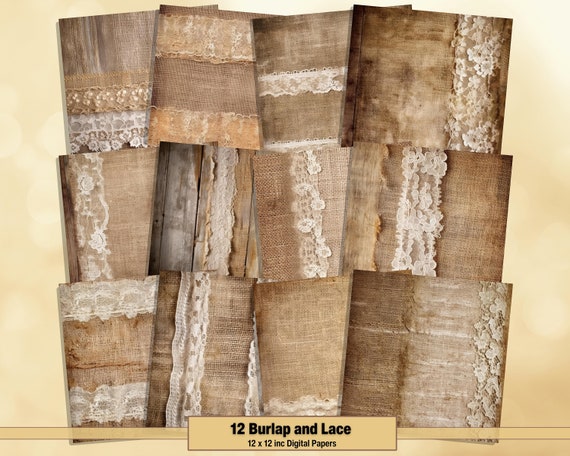 Burlap And Lace Background