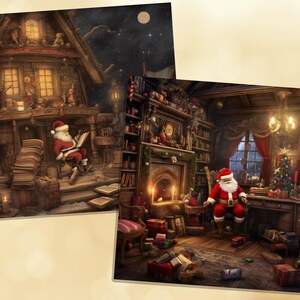 Printable the Night Before Christmas Digital Papers, Santa Page, Noel ...