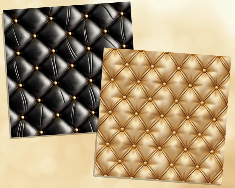 Printable Luxury Quilted Digital Papers, Tufted Textures Pages ...