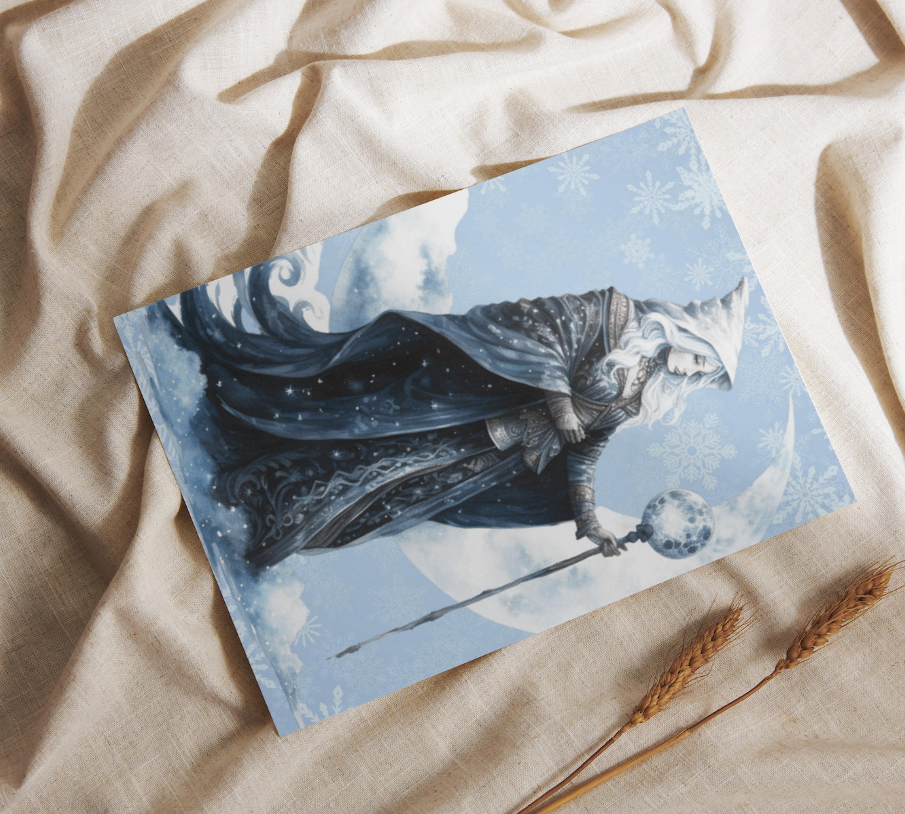 Printable Icy Witch Digital Paper, Snow Witchy Ephemera, Frozen Ice ...