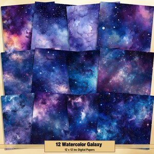 Watercolor Galaxy - Etsy
