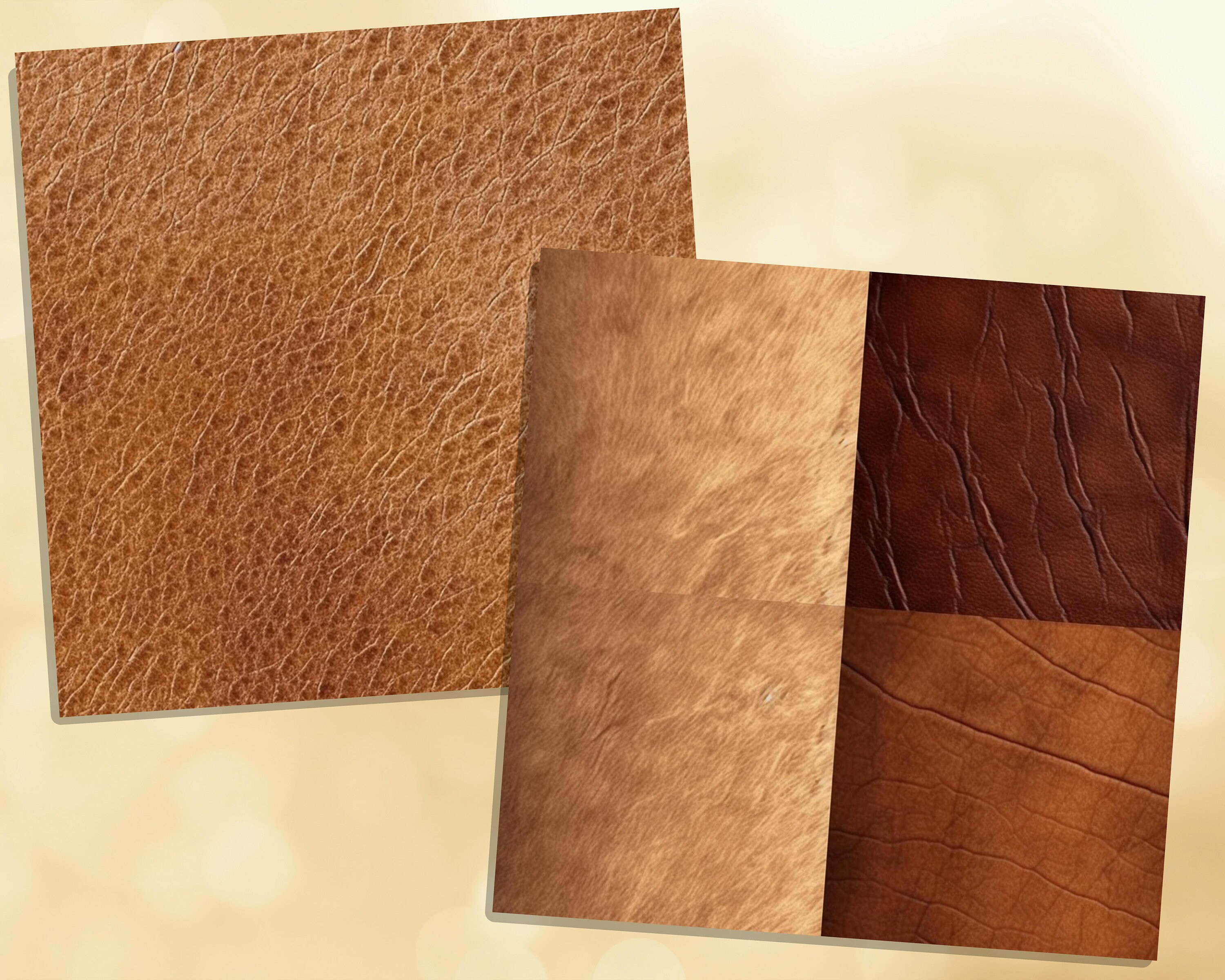 Printable Leather Textures Digital Papers, Rustic Leather Page, Brown ...