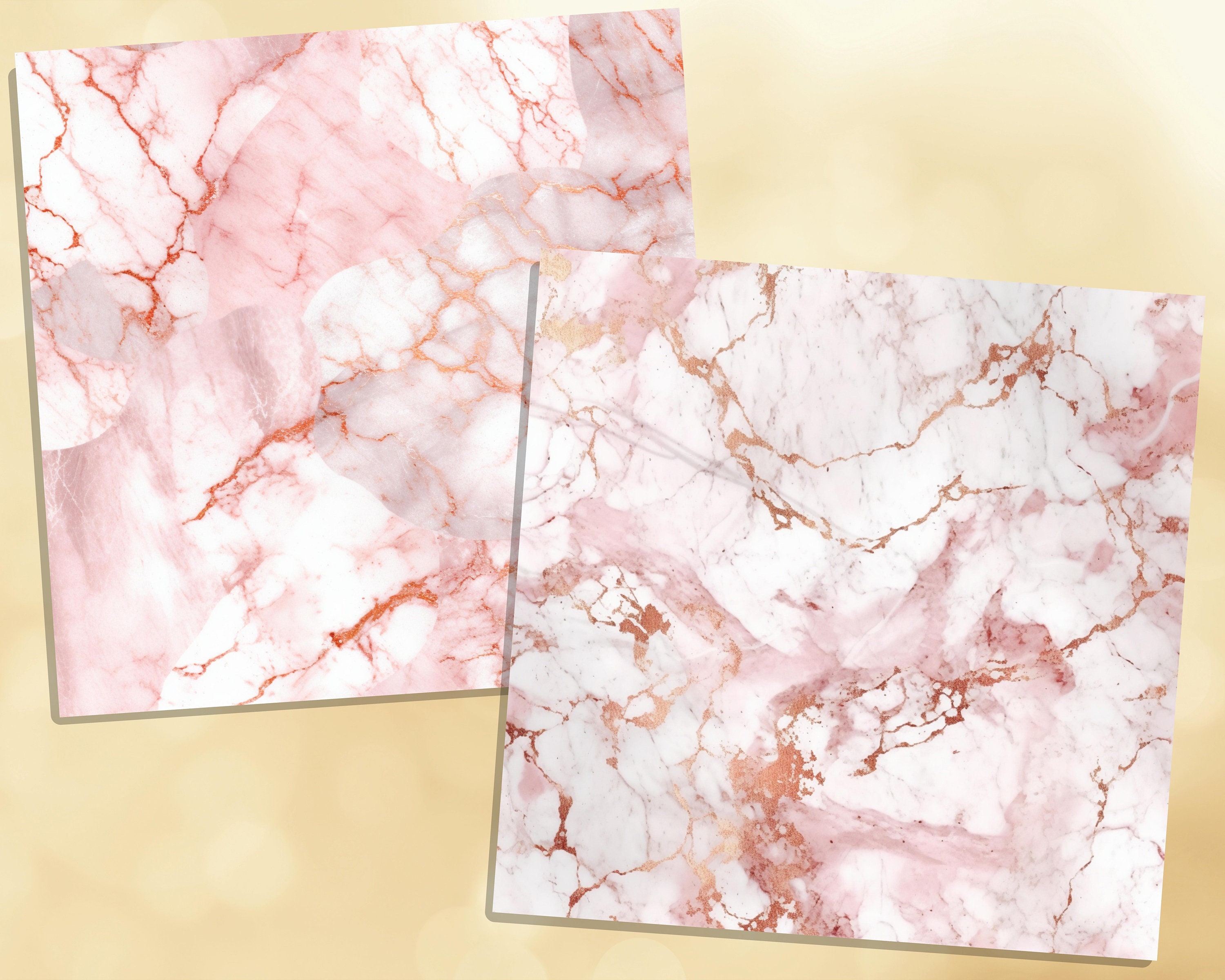 Printable Rose Gold Marble Digital Papers Marble Pages Pink - Etsy