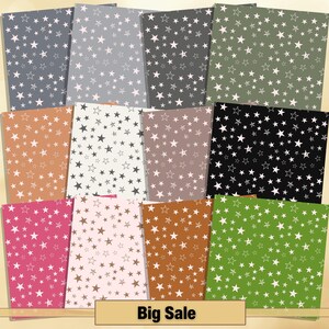 Printable 200 Seamless Star Pattern Digital Papers, Stars Colour Pages ...