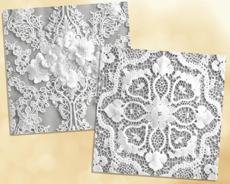 Printable White Lace Digital Papers, Lace Page, Distressed Background ...
