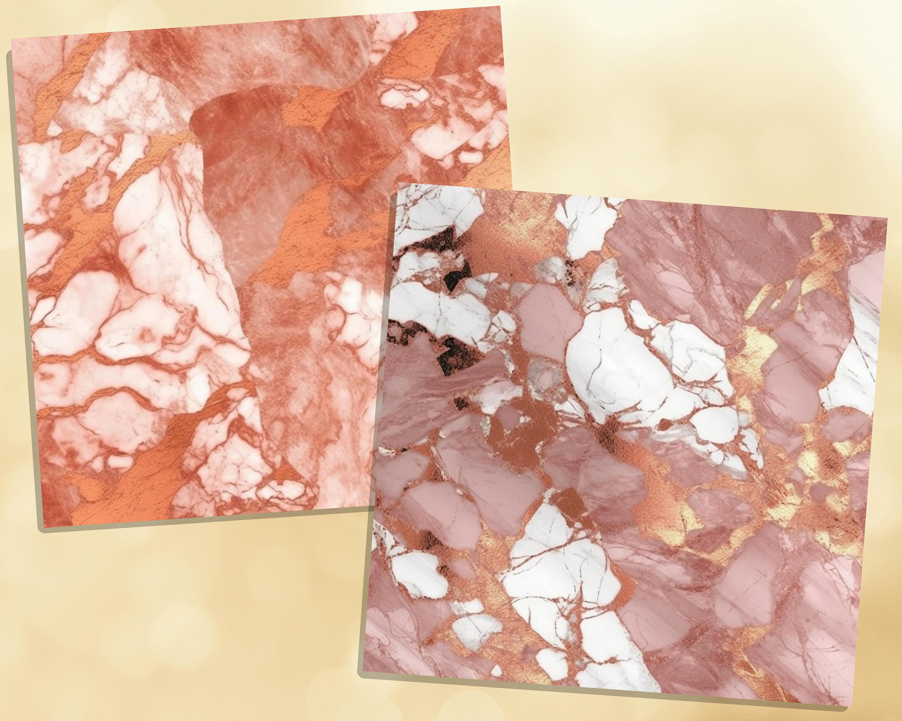 Printable Rose Gold Marble Digital Papers Marble Textures - Etsy