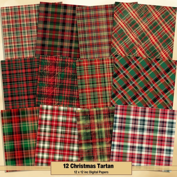 Christmas Digital Paper - Etsy