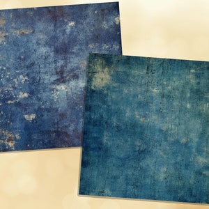 Printable Distressed Navy Textures Digital Papers, Blue Grunge Pages ...