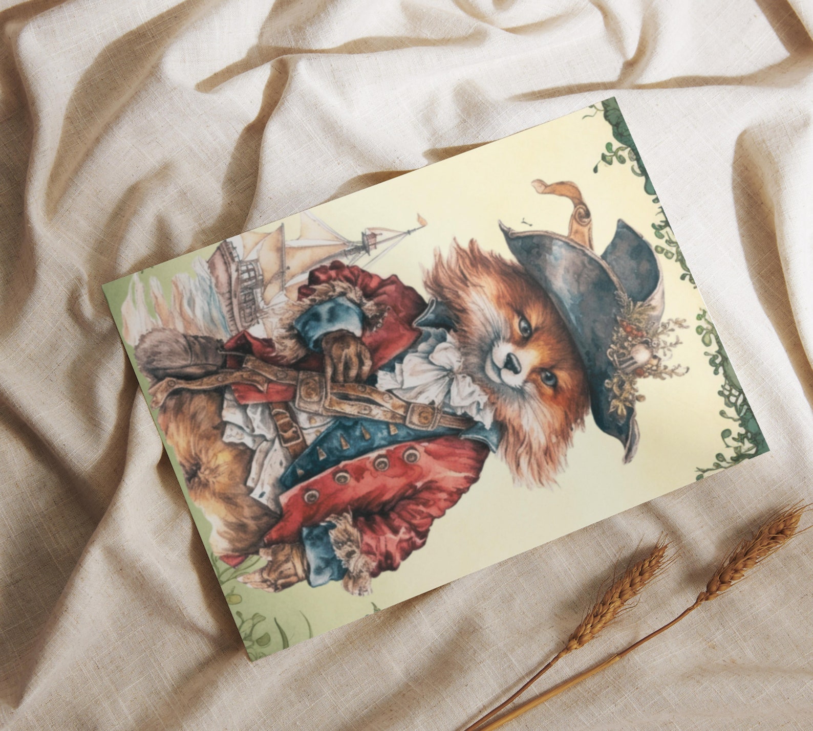 Victorian Fox Digital Paper: Fairytale Animal Ephemera (digital ...
