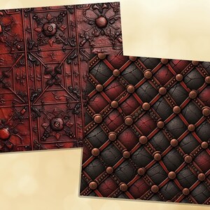 Printable Gothic Leather Digital Papers, Leather Textures Pages, Goth ...