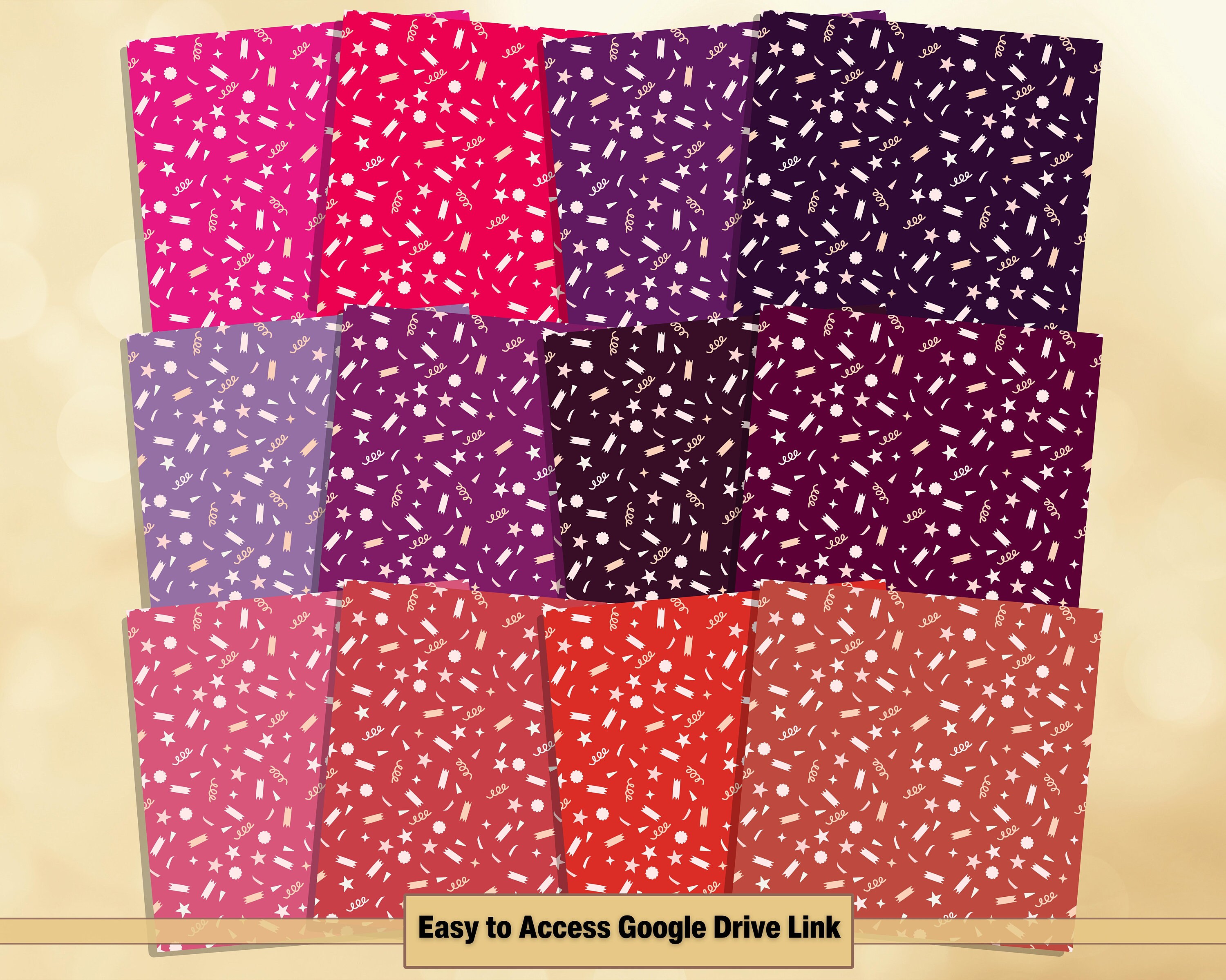 Printable 200 Seamless Confetti Pattern Digital Papers - Etsy