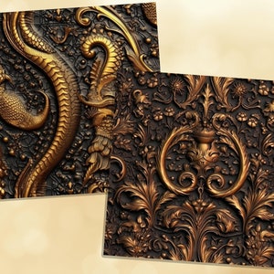 Printable Gothic Leather Digital Papers, Leather Textures Pages, Goth ...