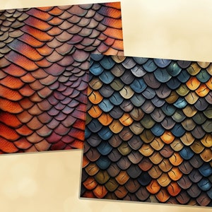 Printable Dragon Scale Digital Papers, Dragonscale Textures Pages ...