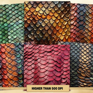 Printable Dragon Scale Digital Papers, Dragonscale Textures Pages ...