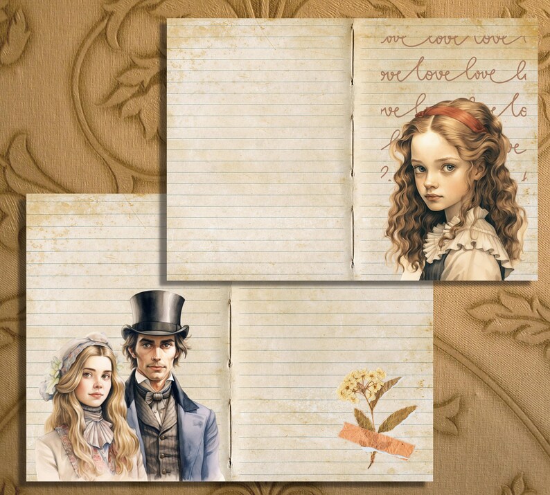 Printable Emma by Jane Austen Digital Paper, Regency Era Ephemera, Emma ...