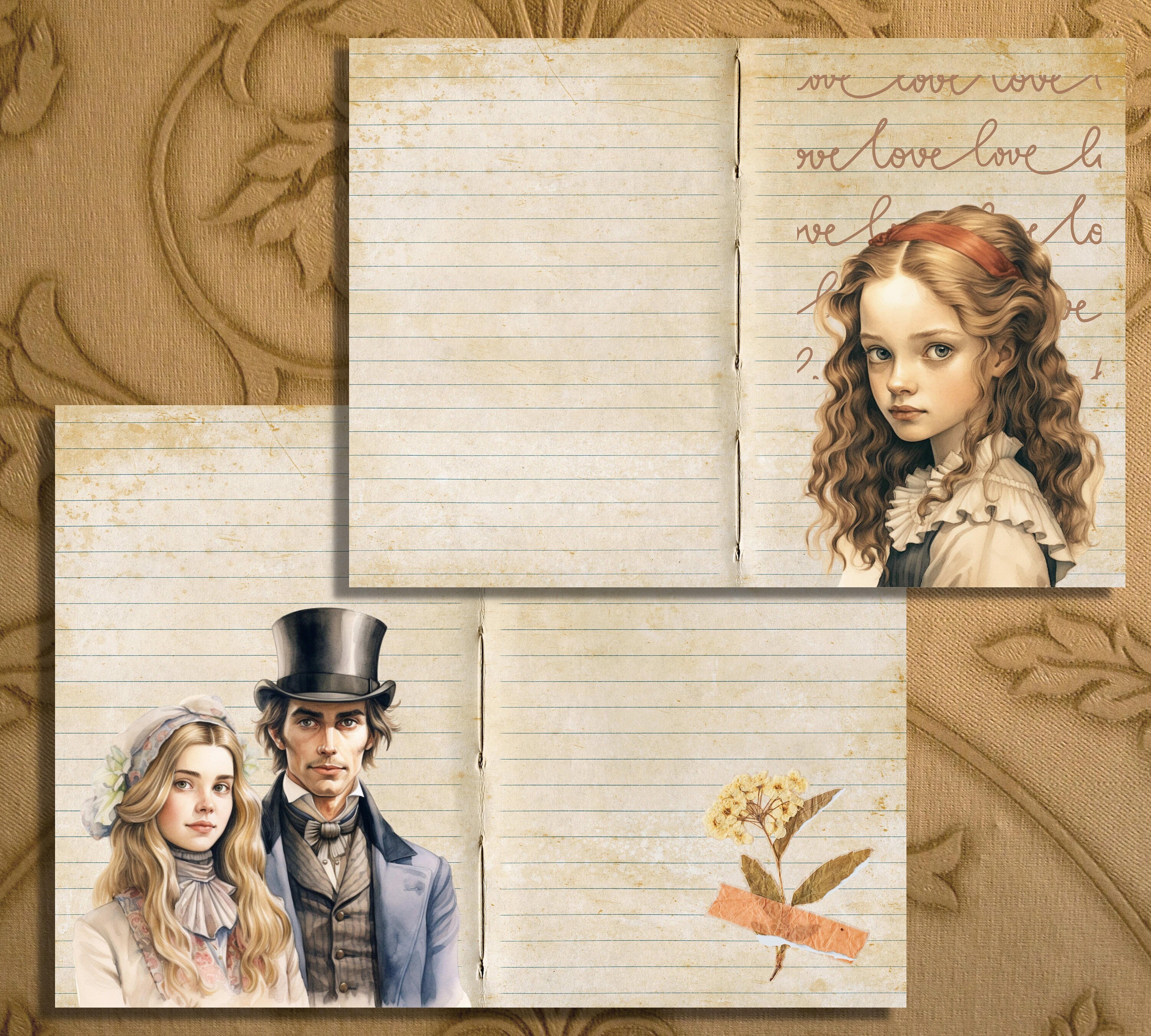 Printable Emma by Jane Austen Digital Paper, Regency Era Ephemera, Emma ...