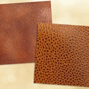 Printable Leather Textures Digital Papers, Rustic Leather Page, Brown ...