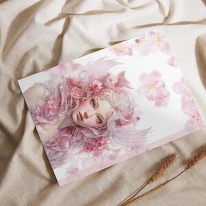 Printable Pink Fairy Digital Paper, Enchanced Fairies Ephemera ...