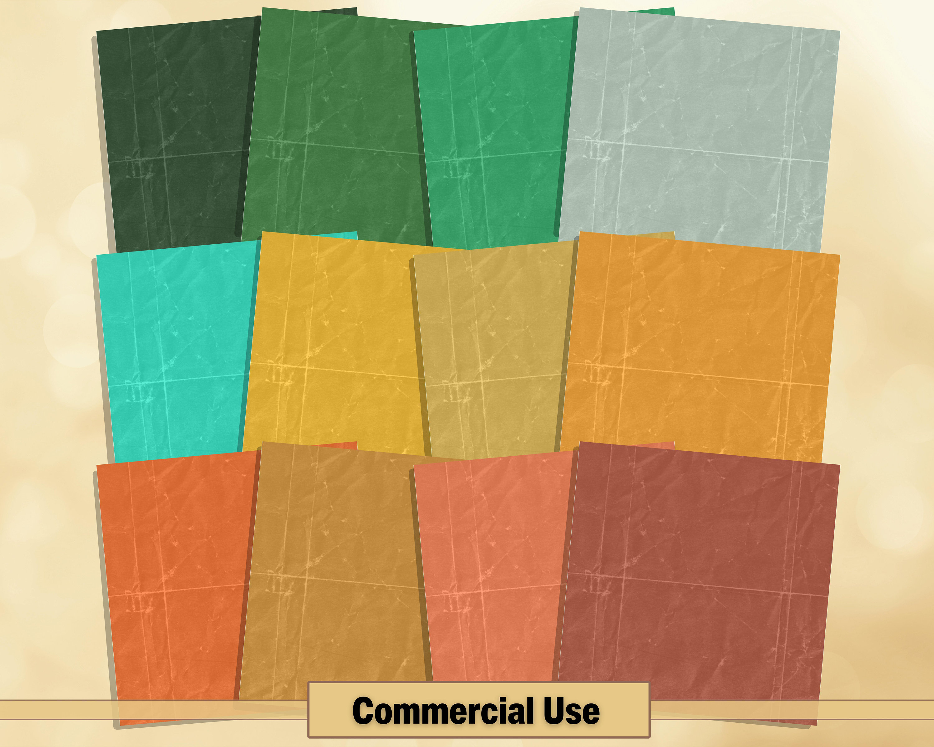 Printable 200 Wrinkled Color Digital Papers Bundle, Crumpled Rainbow ...