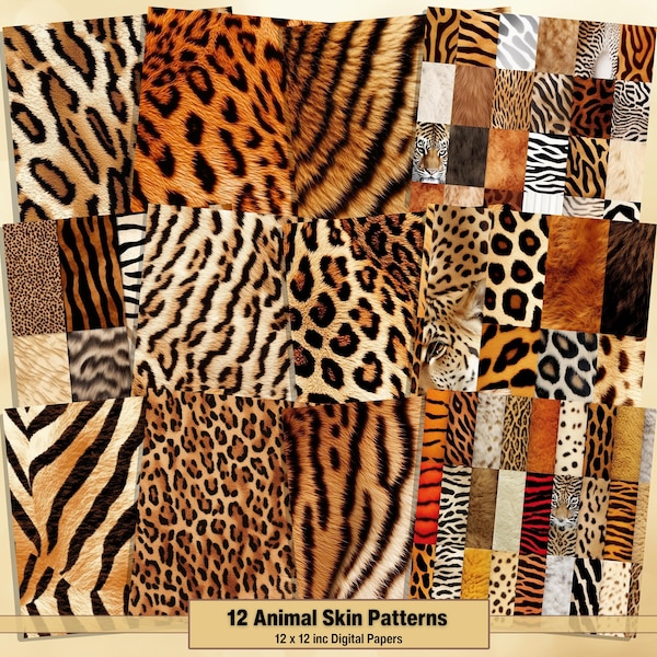 Animal Print Papers - Etsy