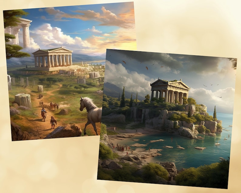 Printable Ancient Greek Digital Papers Greek Mythology Pages - Etsy