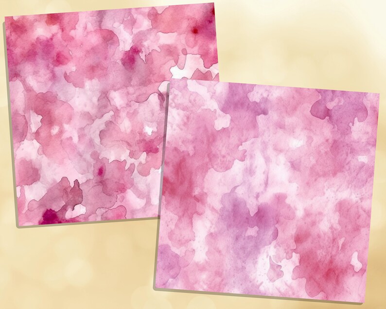 Printable Pink Watercolor Digital Papers, Abstract Watercolour Pages ...