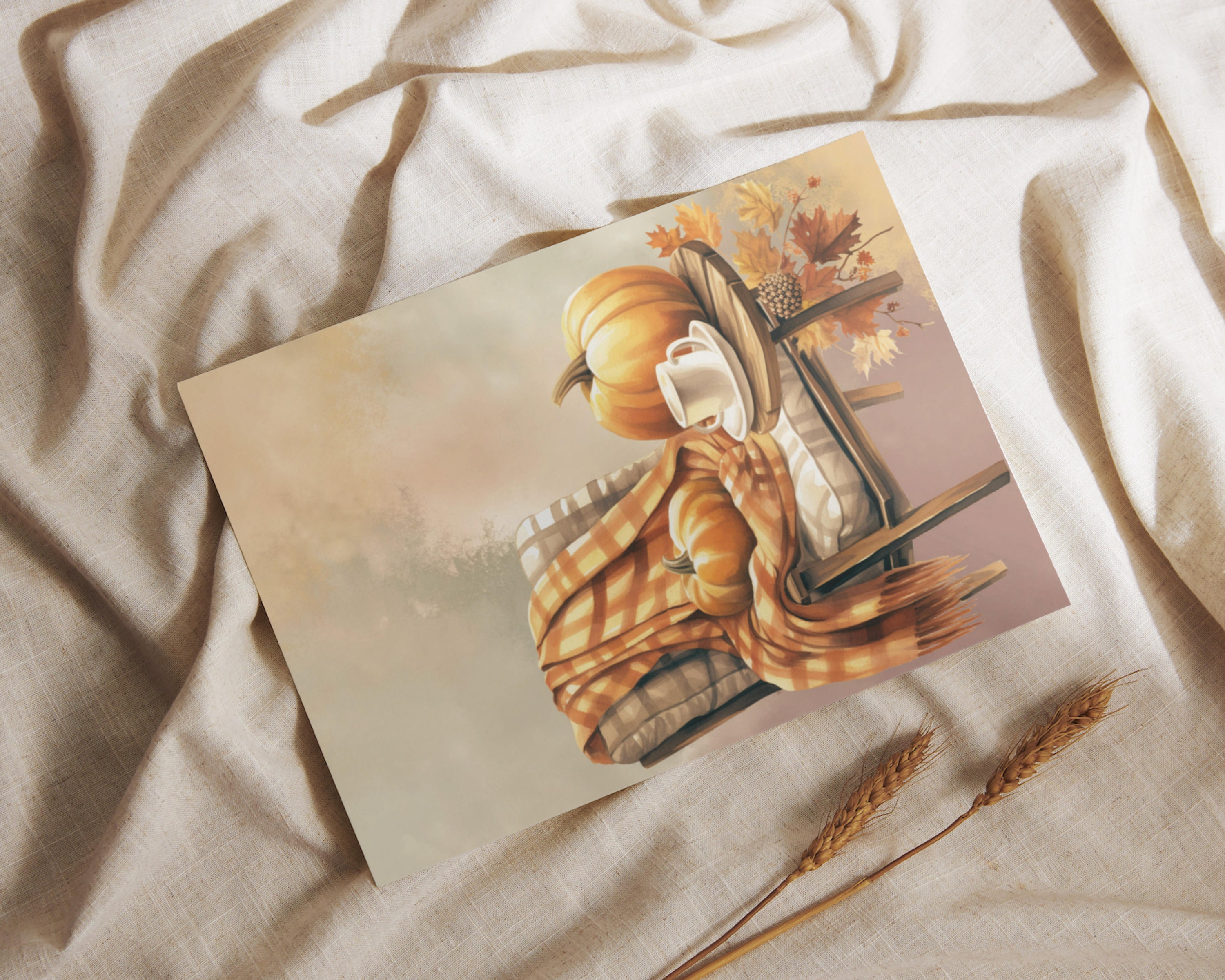 Printable Watercolour Cozy Fall Paper, Cozy Autumn Ephemera, Autumn ...