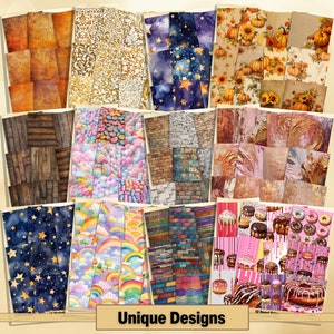 Printable Backgrounds Digital Papers Mega Bundle, Textures Pages ...