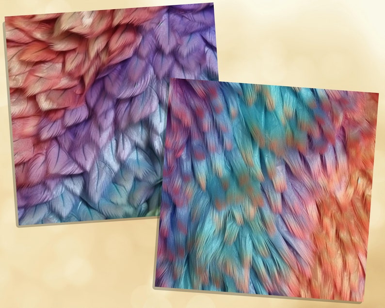 Printable Iridescent Fur Textures Digital Papers, Rainbow Fur Pages ...