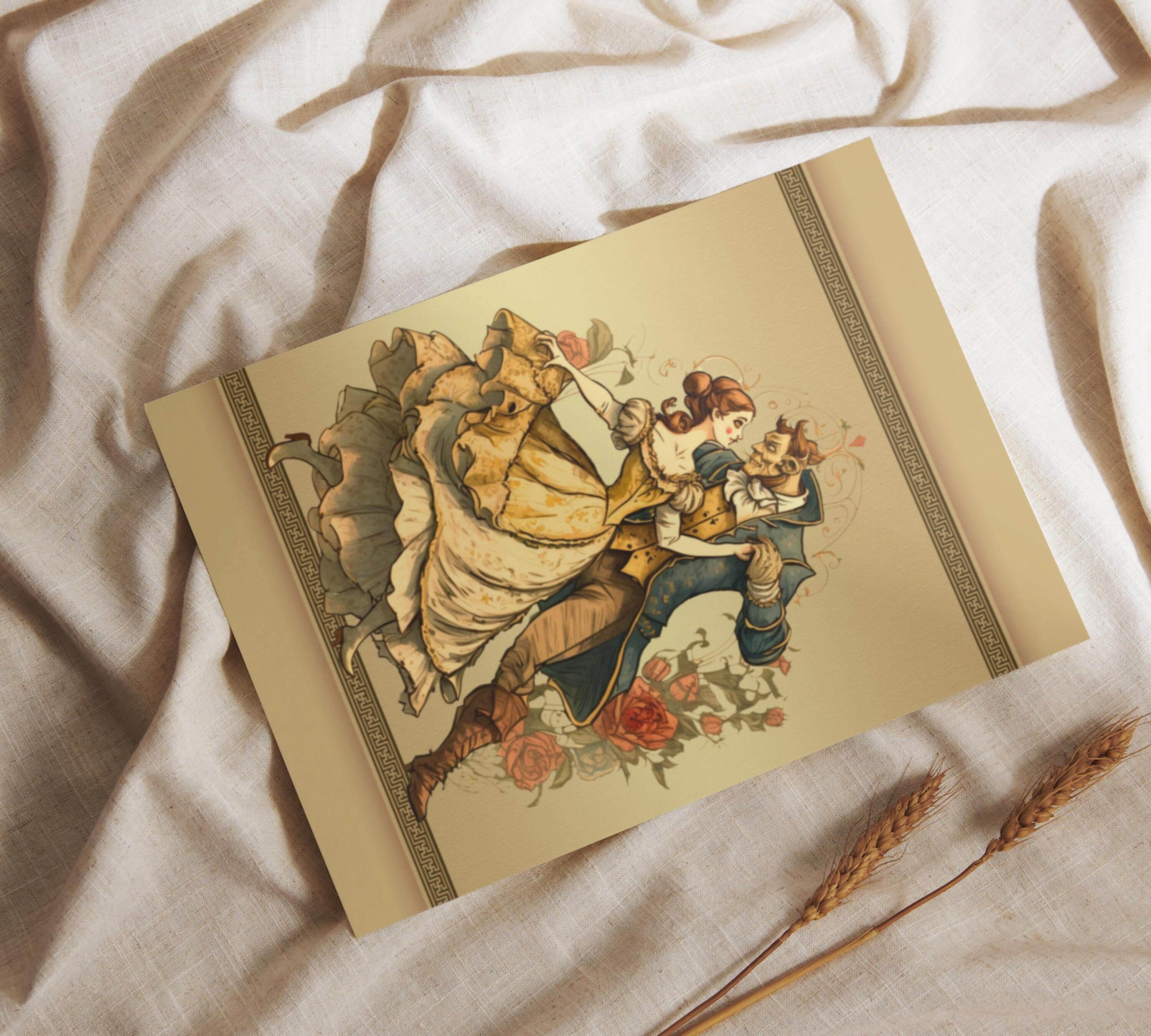 Printable Beauty and the Beast Paper, Belle Beauty Ephemera, Beauty and ...