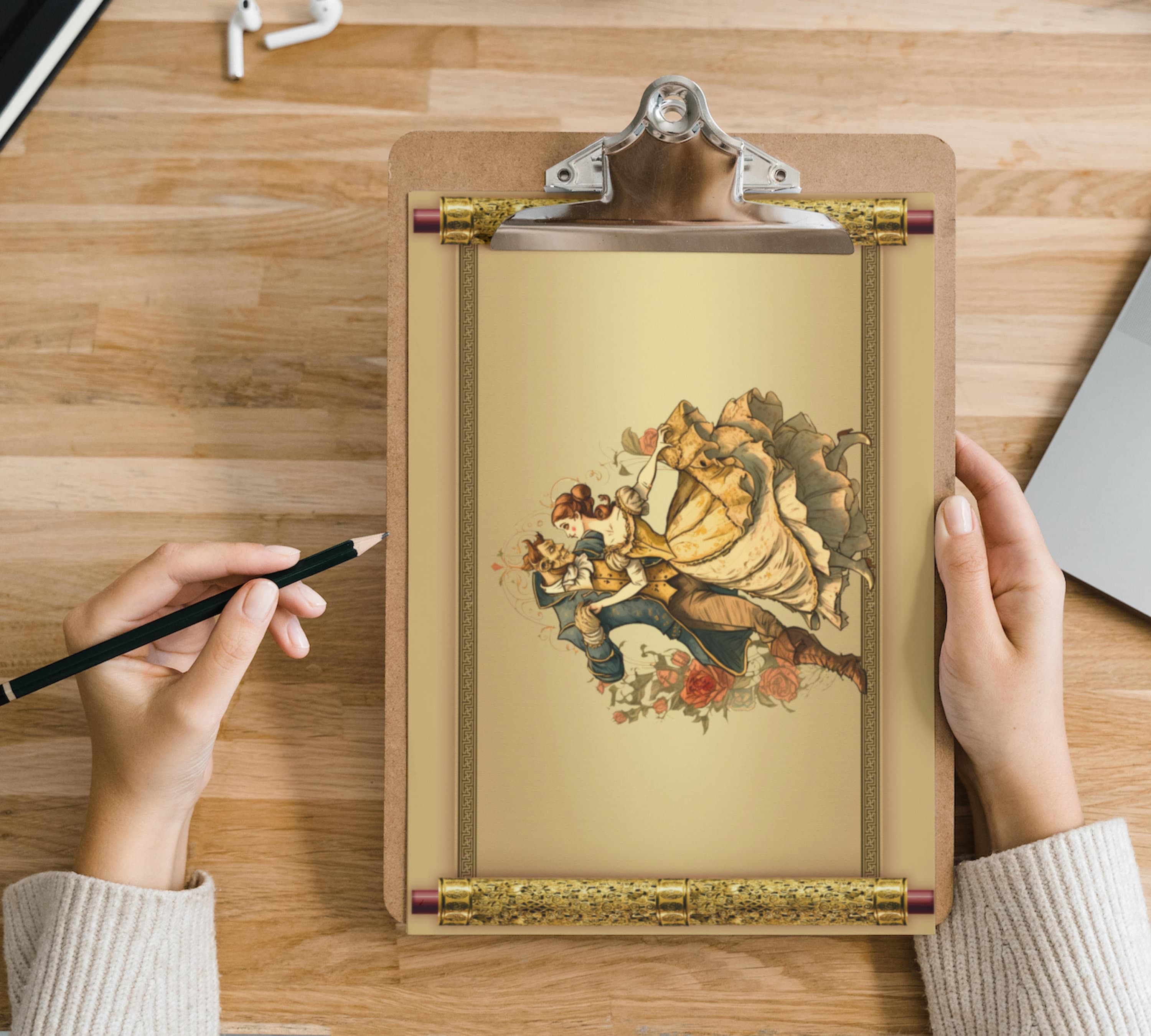 Printable Beauty and the Beast Paper, Belle Beauty Ephemera, Beauty and ...