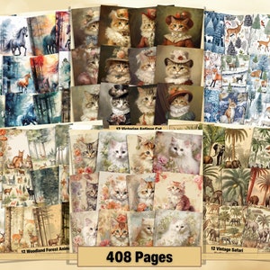 Printable Animals Digital Paper Mega Bundle, Animal Textures Bundles ...