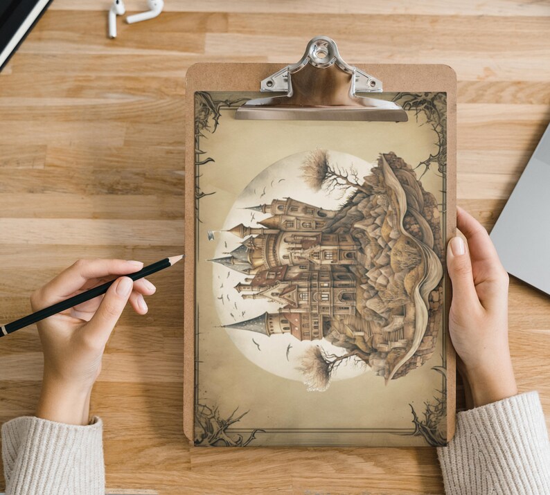 Printable Magic School Digital Paper Book of Shadows - Etsy