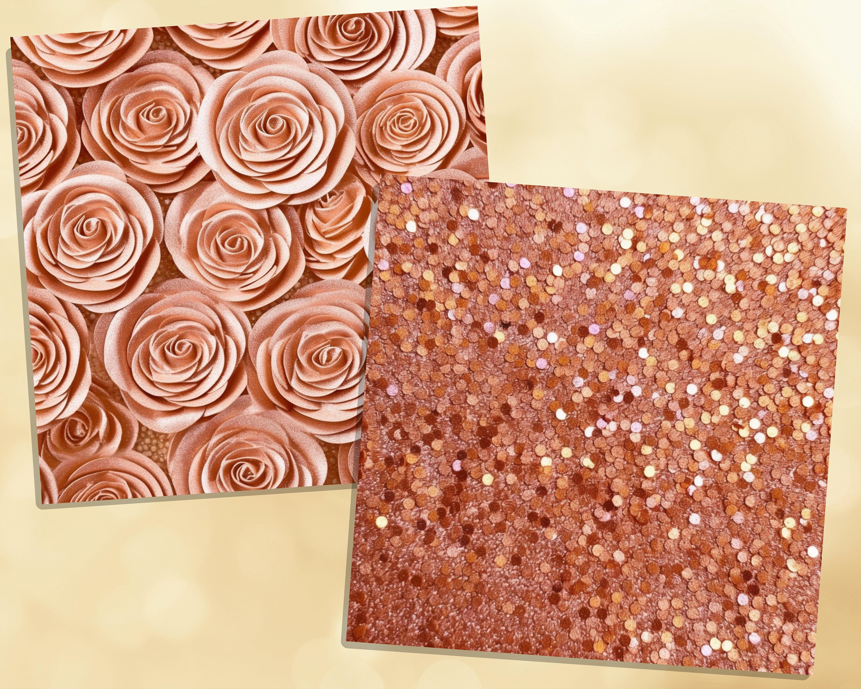 Printable Rose Gold Glitter Digital Papers Sequin Page - Etsy