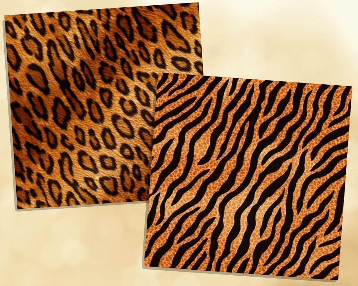 Printable Animal Skin Patterns Digital Papers, Tiger Pages, Cheetah ...