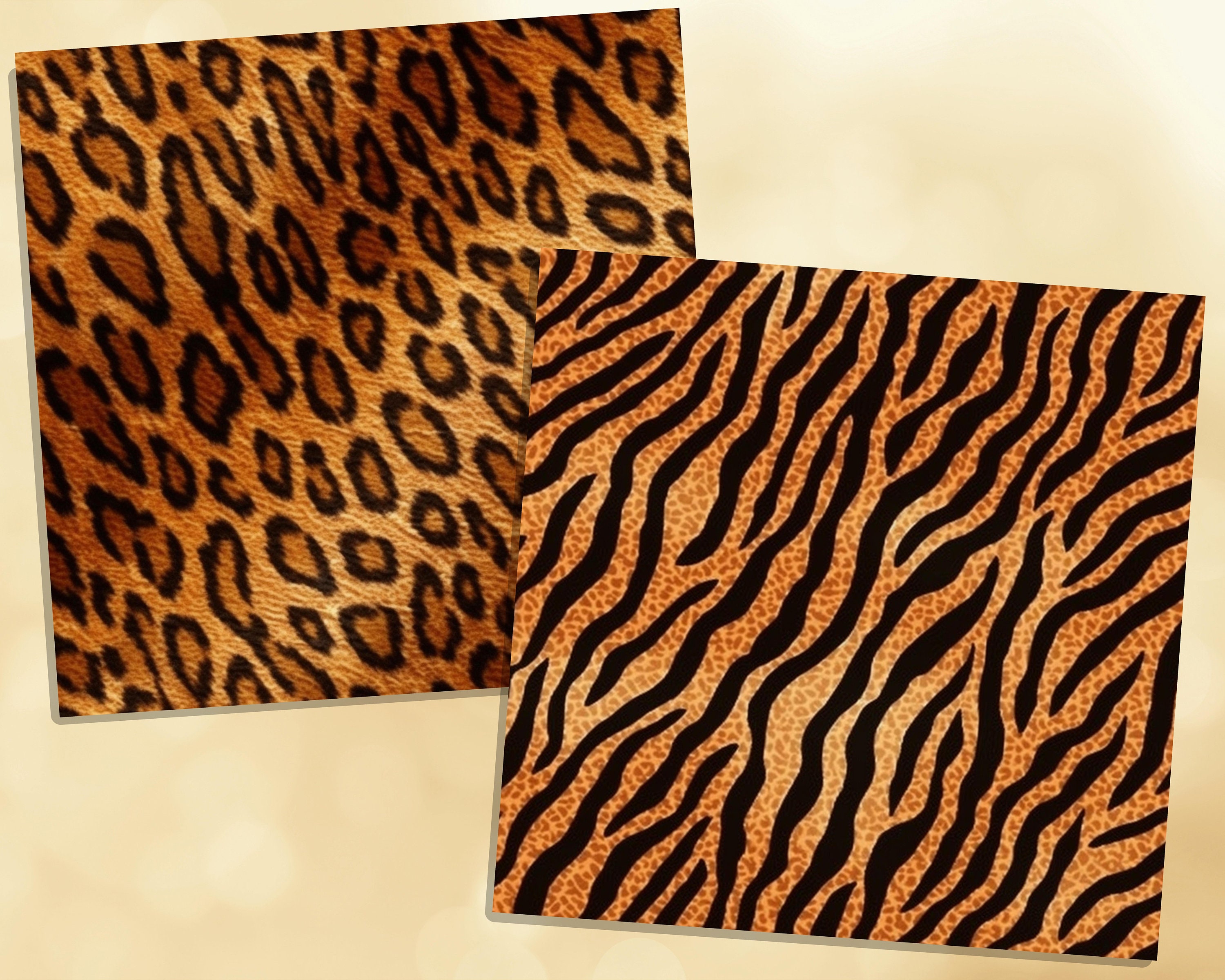 Printable Animal Skin Patterns Digital Papers Tiger Pages - Etsy