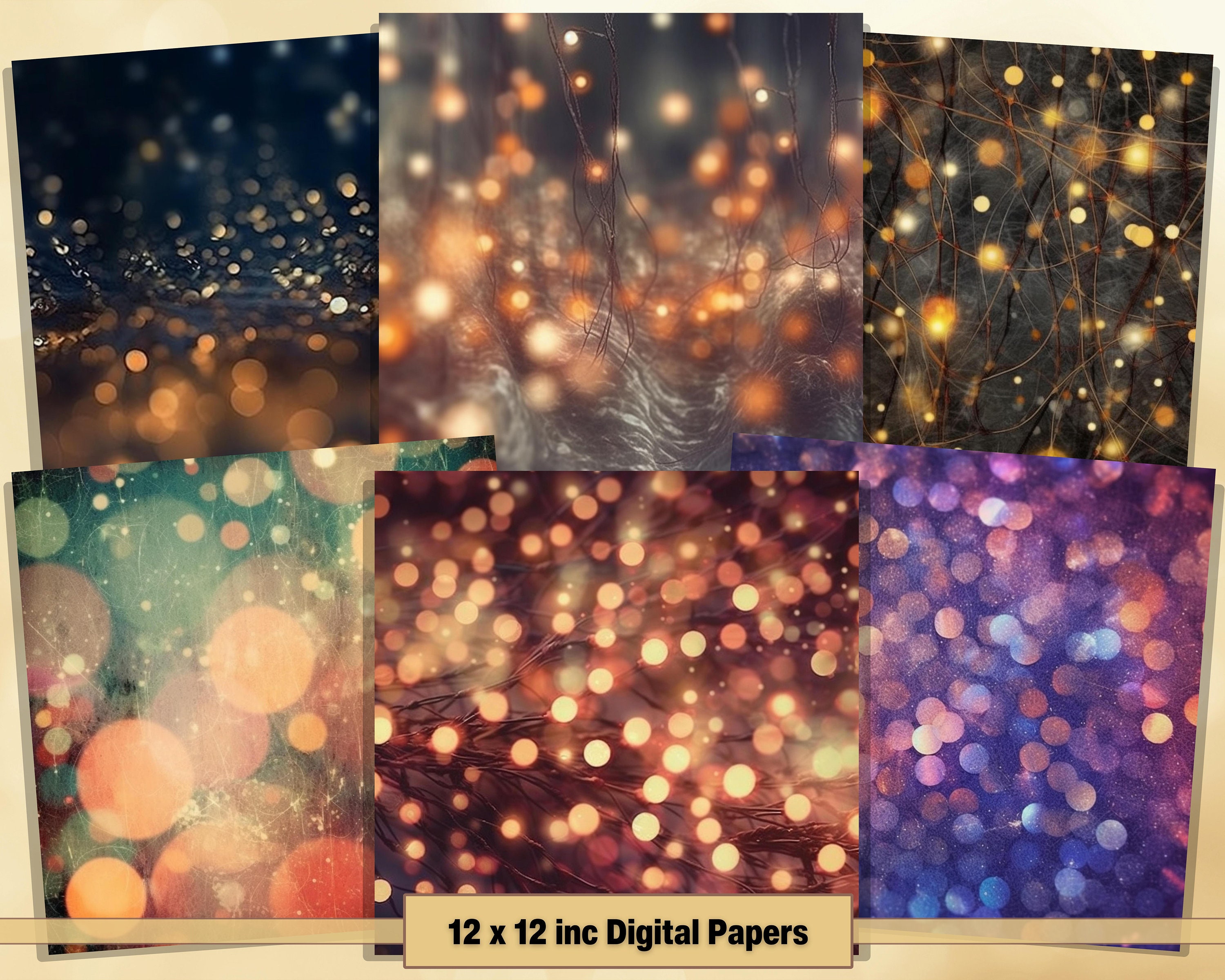 Printable Fairy Lights Digital Papers Sparkling Lights Pages - Etsy