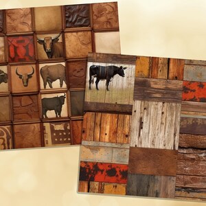 Printable Western Textures Digital Papers, Wild West Pages, Cowboy ...