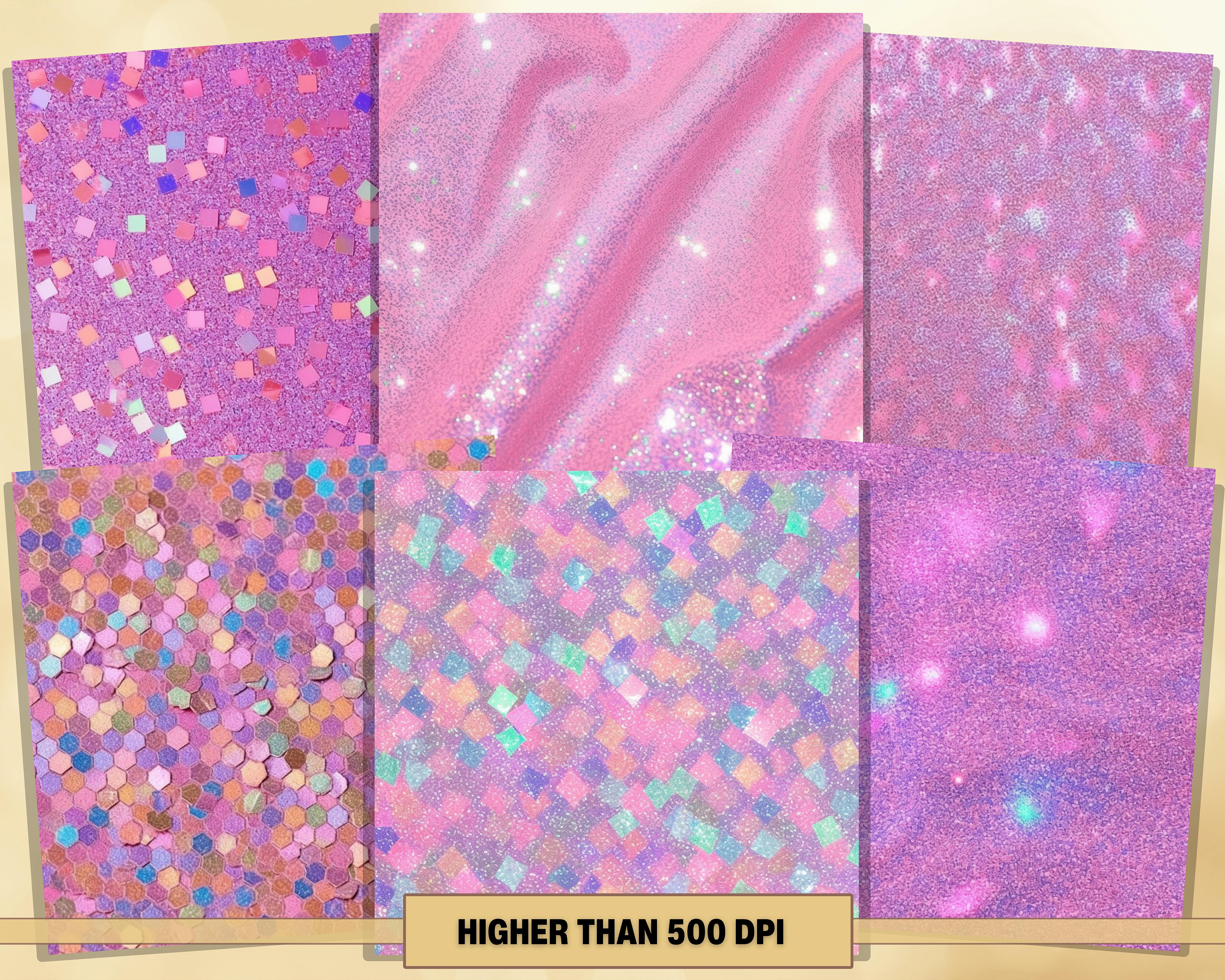 Printable Pink Glitter Digital Papers Iridescent Texture - Etsy
