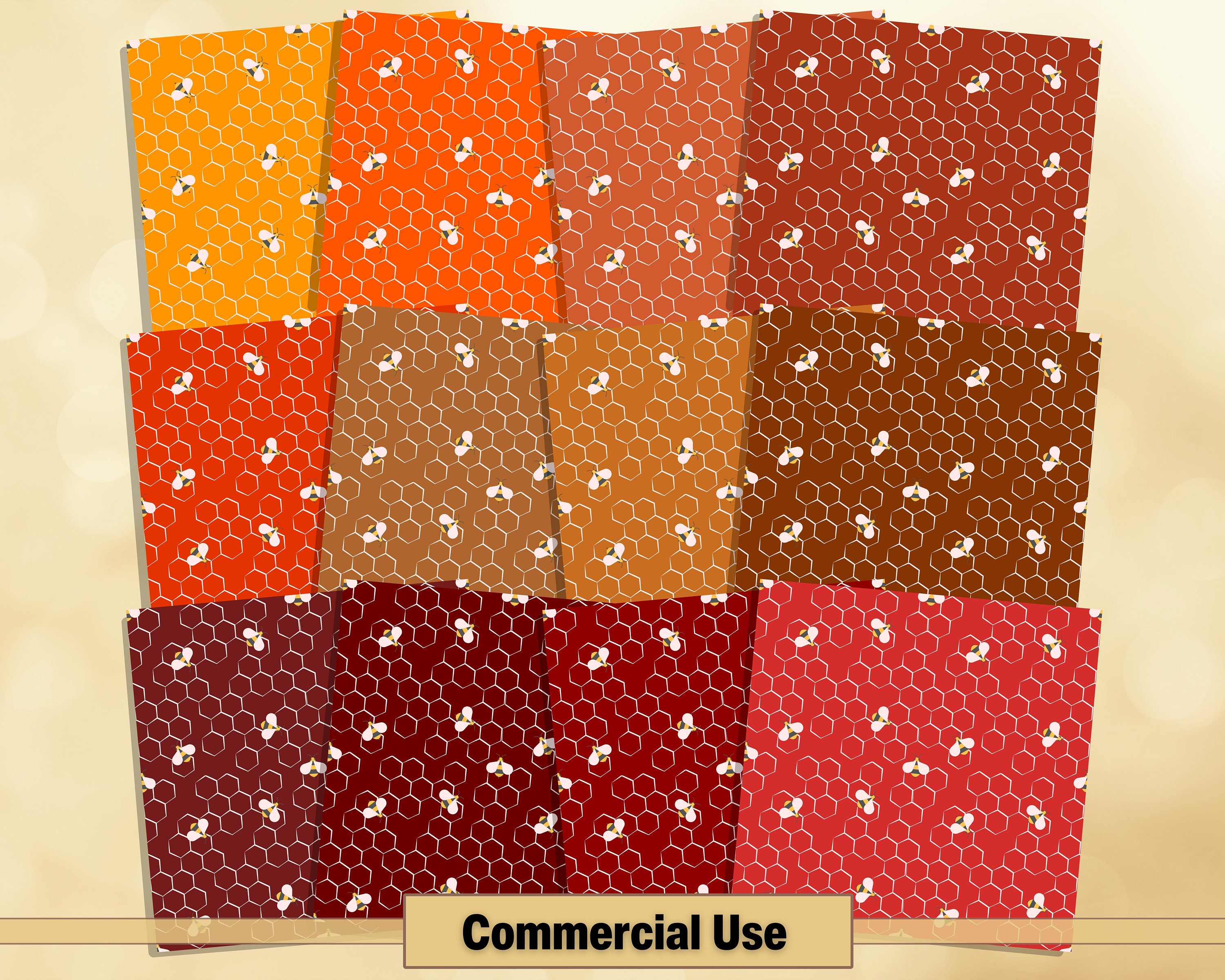 Printable 200 Seamless Honeycomb Pattern Digital Papers - Etsy