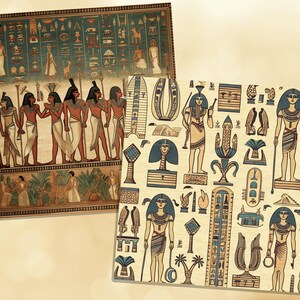Printable Ancient Egypt Digital Papers, Old Egyptian Page, Background ...