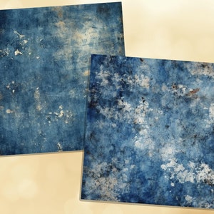Printable Distressed Navy Textures Digital Papers, Blue Grunge Pages ...