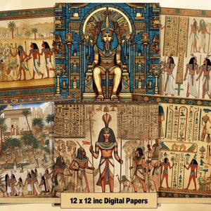 Printable Ancient Egypt Digital Papers, Old Egyptian Page, Background ...