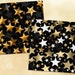 Printable Black and Gold Star Digital Papers, Golden Starry Pages ...