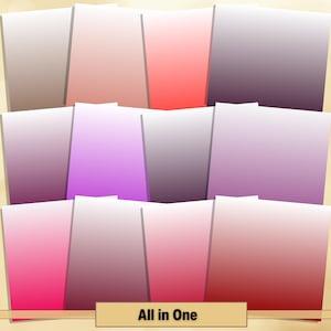 Printable 200 White Ombre Digital Papers, Ombre Gradient Rainbow Colour ...