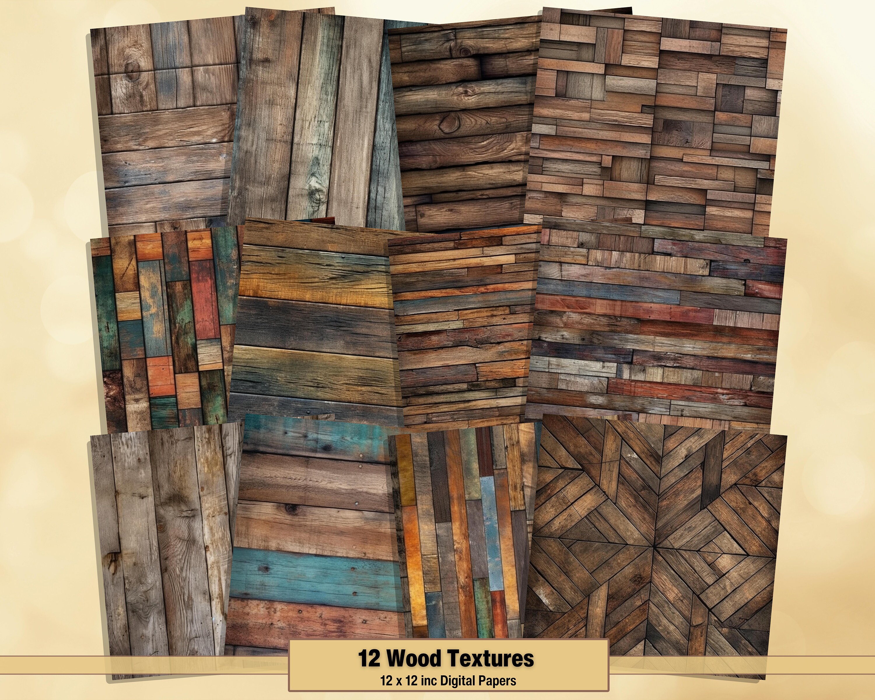 Printable Wood Textures Digital Papers Rustic Wood Pages - Etsy