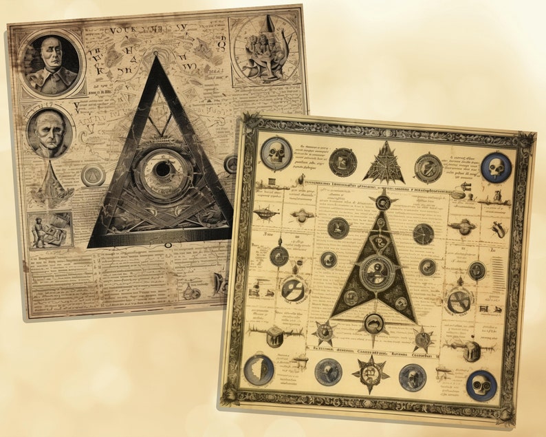 Printable Mystic Occult Digital Papers Gothic Pages Witchy - Etsy