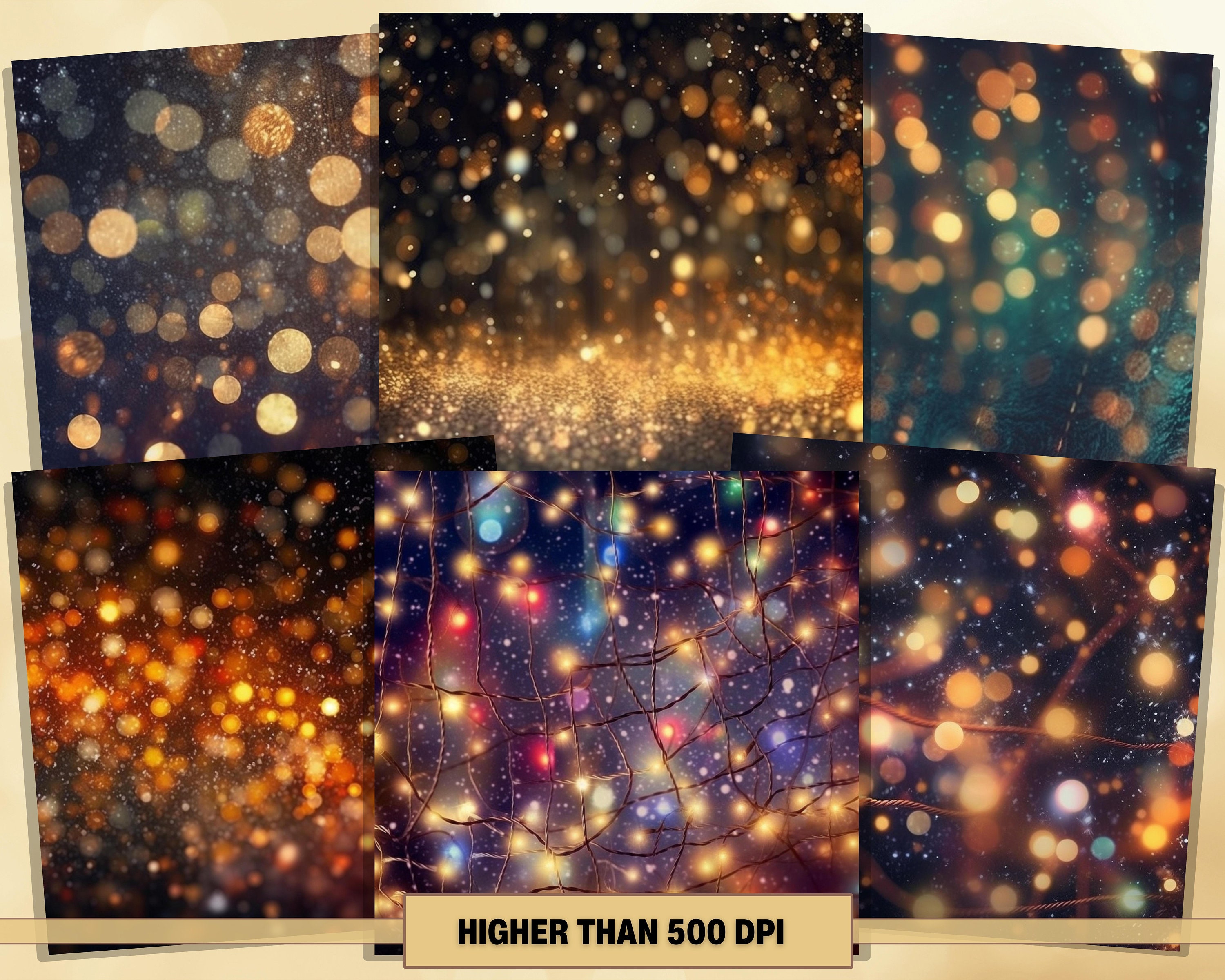 Printable Fairy Lights Digital Papers Sparkling Lights Pages - Etsy