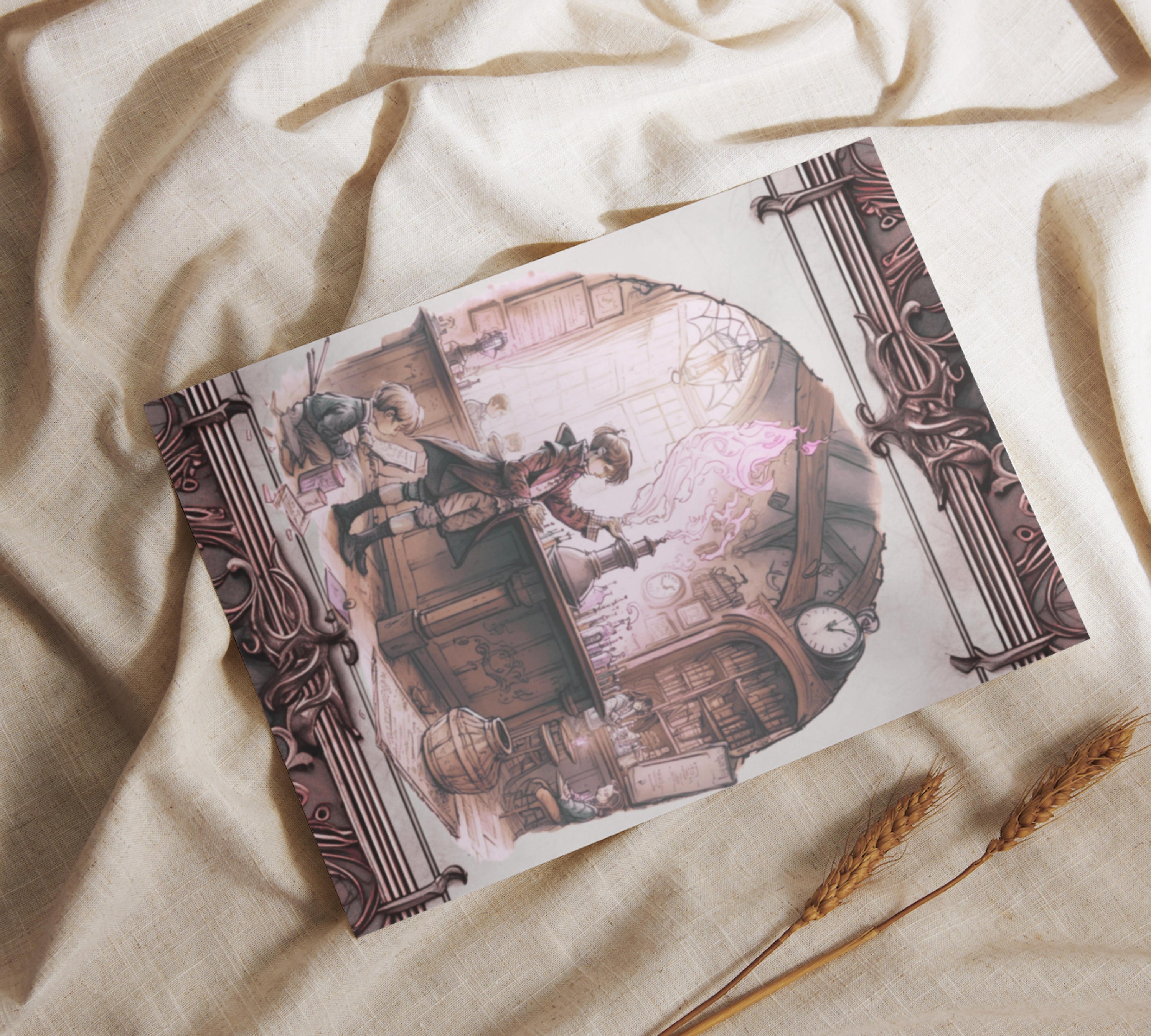 Printable Wizard Digital Paper Victorian Gothic Ephemera - Etsy