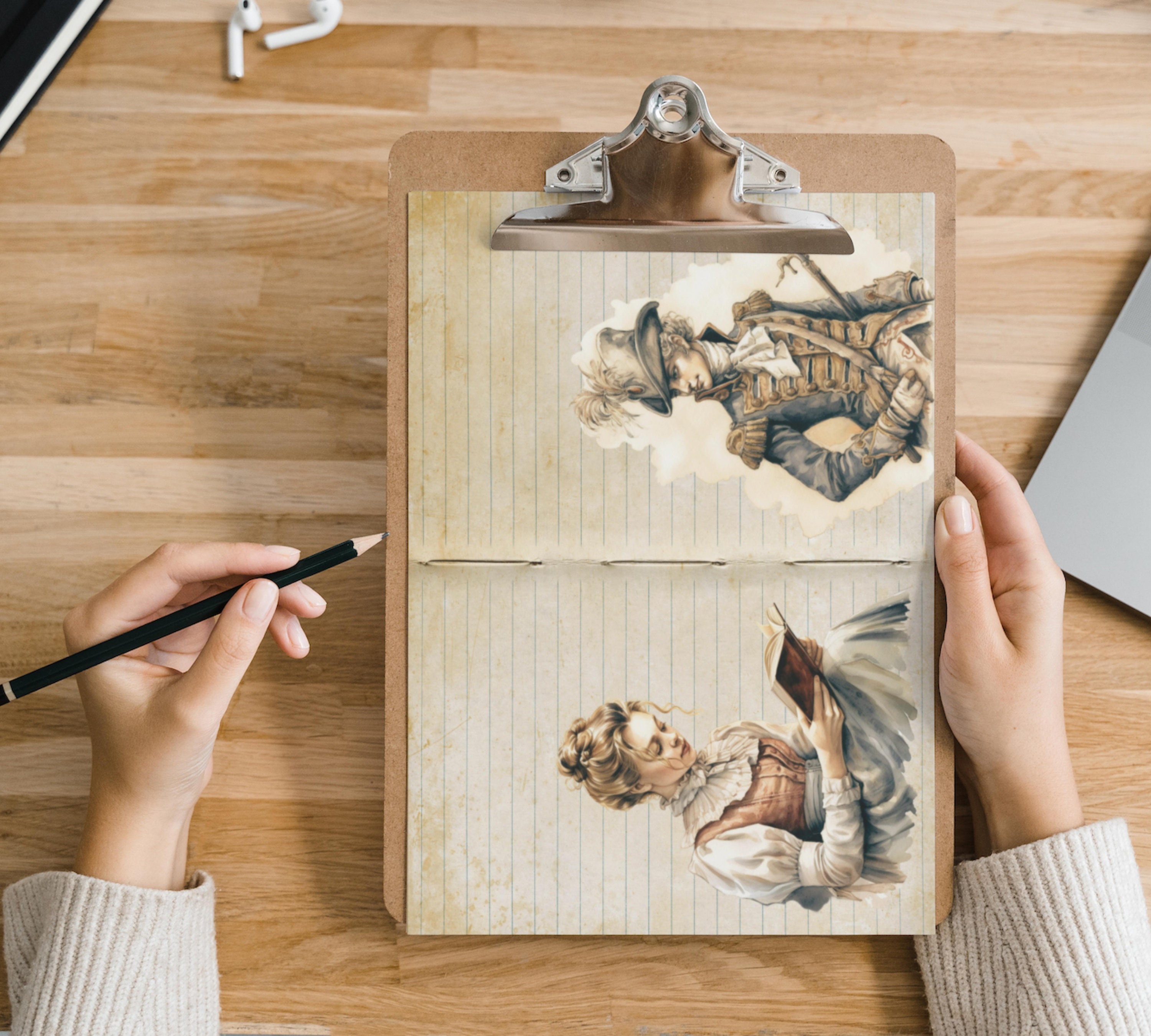 Printable Emma by Jane Austen Digital Paper, Regency Era Ephemera, Emma ...